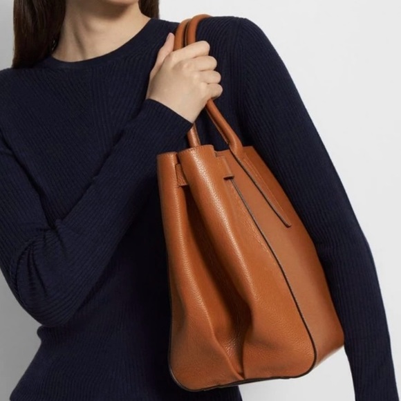Theory | Bags | Theory Pleated Carryall In Leather Bag | Poshmark